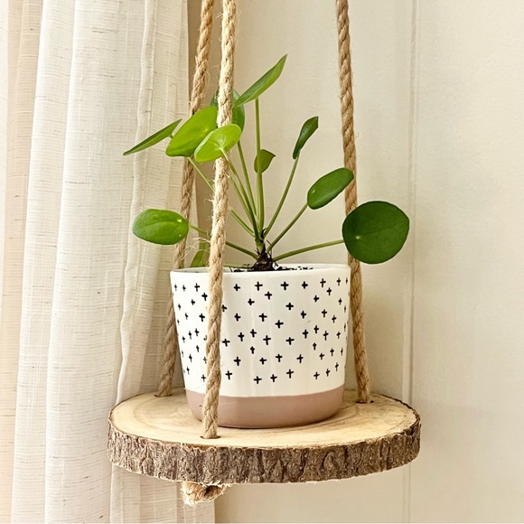 Wall Decor | Solid Wood Round Hanging Shelf | Poshmark